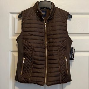 YMI | Jackets & Coats | Nwt Ymi Quilted Brown Zip Up Vest Sm | Poshmark